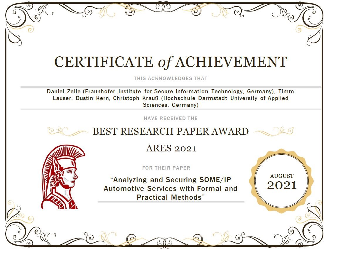 Best Research Paper Award für ATHENE-Wissenschaftler - ATHENE